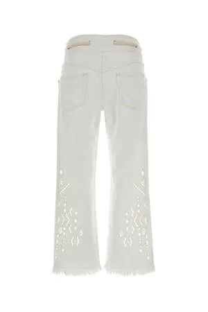 Isabel Marant Étoile Alison Embroidered Denim Jeans