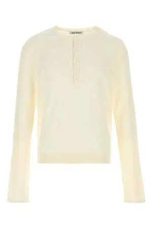 Our Legacy Ribbed Cotton Sweater With Button Detail