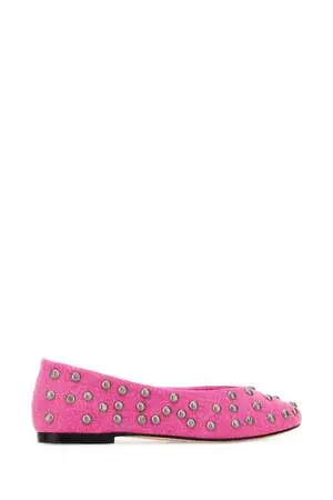 Gimaguas Canvas Ballerinas With Stud Embellishments