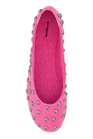 Gimaguas Canvas Ballerinas With Stud Embellishments