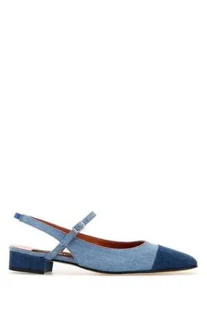 CAREL Two-tone Canvas Ballerinas - White