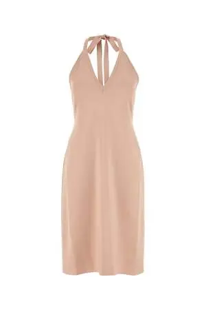FERRAGAMO Stretch Viscose Blend Halter Neck Dress