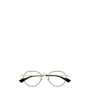 Gucci Round Frame Eyeglasses - Gold Black