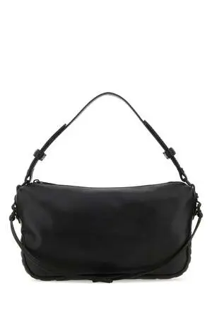 Off-White Leather Biker Tire Shoulder Bag - Black