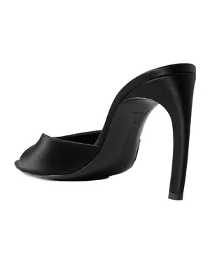 Victoria Beckham Harlow 100 Satin Mules - Black