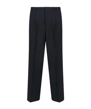 SUNFLOWER Straight-leg Tailored Trousers - Black