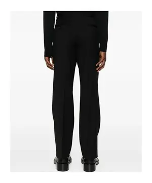 SUNFLOWER Tailored Straight-leg Trousers - Black