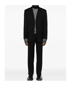 SUNFLOWER Tailored Straight-leg Trousers - Black