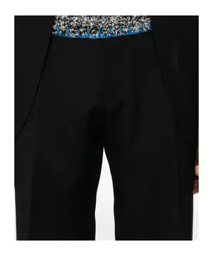 SUNFLOWER Tailored Straight-leg Trousers - Black