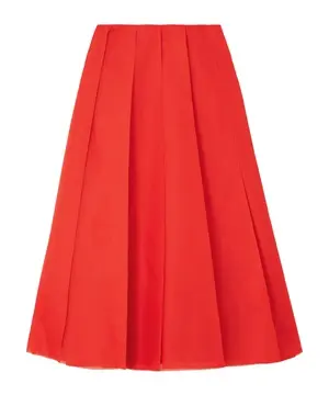 Altuzarra Pleated Silk-organza Midi Skirt