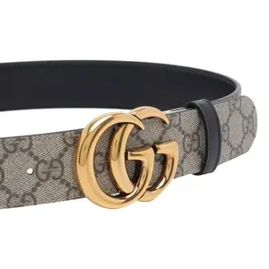Gucci Gg Reversible Monogram Belt - Green