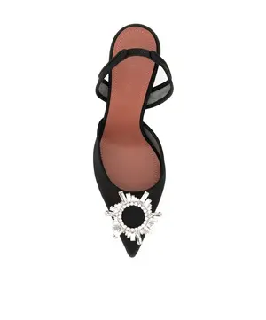 Amina Muaddi Begum Pumps With Embellished Toe - Black
