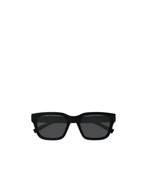 Gucci Web-stripe Rectangle-frame Sunglasses - Black