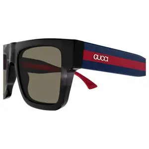Gucci Square Frame Sunglasses With Temple Logo Details