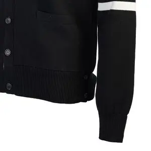 Thom Browne 4-bar V-neck Cardigan - Black