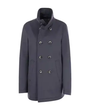 Herno Double-breasted High-neck Coat