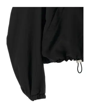 Attico Hooded Zip Bomber Jacket - Black
