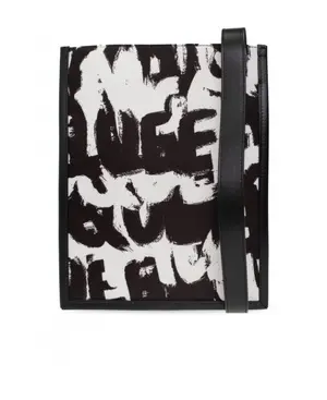 Alexander McQueen Graffiti Printed Shoulder Bag