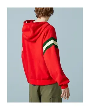 Gucci Jersey Zipped Hoodie With Interlocking G Patch