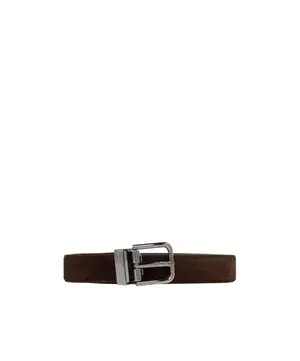 Dolce & Gabbana Logo Engraved Buckle Belt - Brown