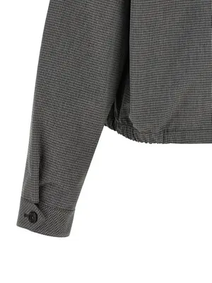 Miu Miu Gingham Check Blouson Jacket