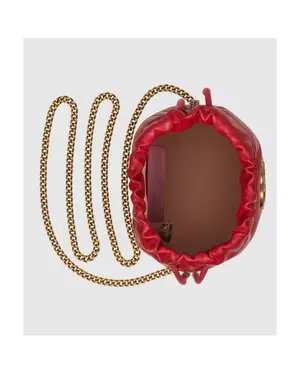 Gucci Gg Marmont Mini Bucket Bag - Red