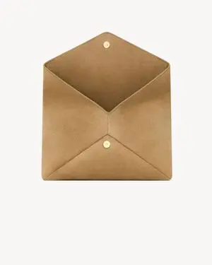 Saint Laurent Cassandre Large Envelope Pouch - Golden Leaf