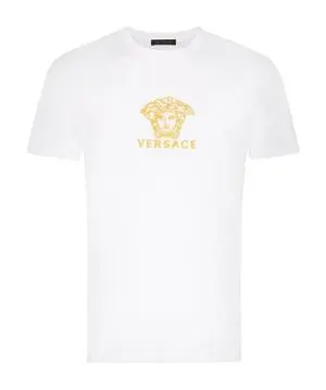 Versace Logo Embroidered T-shirt