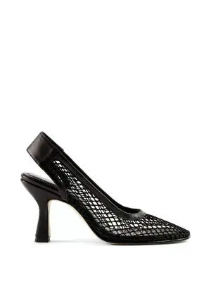 SOULIERS MARTINEZ Beatriz Mesh Slingback Pumps - Black