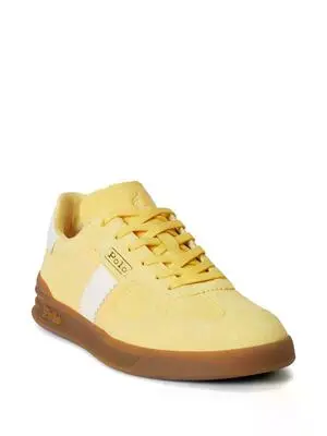 Polo Ralph Lauren Suede Stripe Leather Sneakers - Yellow