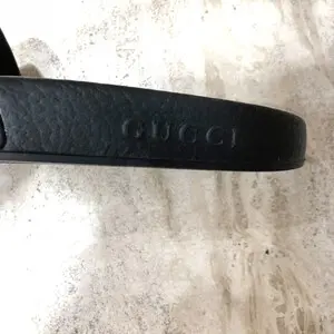 Gucci Logo Rubber Slide Sandals