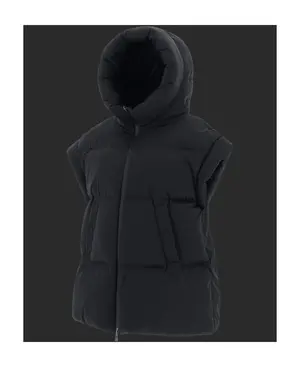 Herno Sleeveless Down Jacket With High Neck And Hood