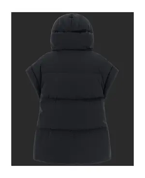 Herno Sleeveless Down Jacket With High Neck And Hood