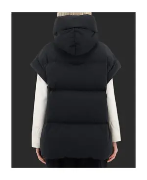 Herno Sleeveless Down Jacket With High Neck And Hood