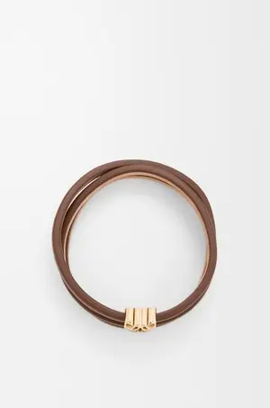 Loewe Anagram Bombe Twist Calfskin Bracelet - Cocoa