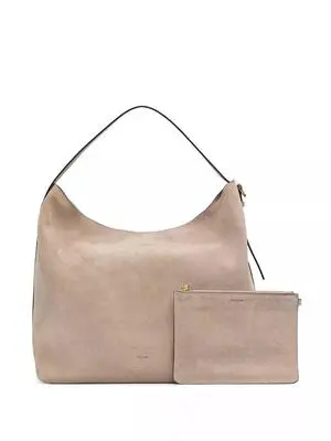 POLLINI Suede Detachable Pouch Tote Bag - Neutrals