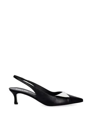 POLLINI Contrast-panel Slingback Pumps - Black
