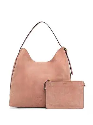 POLLINI Viktoria Suede Tote Bag - Pink