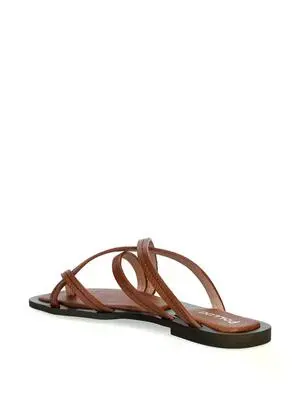 POLLINI Pebbled-effect Strappy Slides
