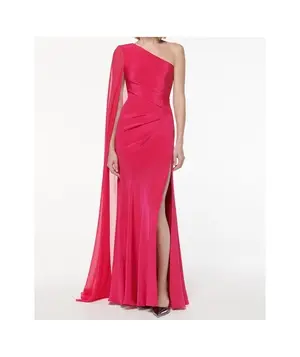 Roland Mouret Asymmetrical One-shoulder Gown With Cape Effect