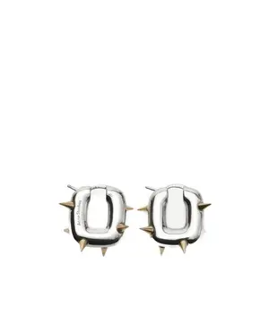 Acne Studios Chunky Loop Earrings With Spikes