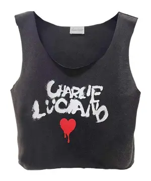 CHARLIE LUCIANO Crew Neck Vest - Black