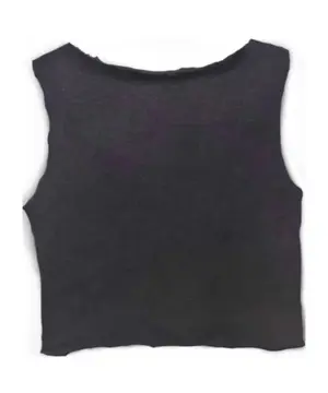 CHARLIE LUCIANO Sleeveless Crew Neck Vest With Straight Hem