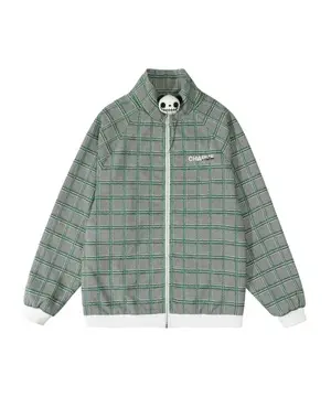 CHARLIE LUCIANO Panda Zipper Jacket - Gray
