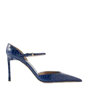 TOM FORD 85 Croc-embossed Leather Pumps