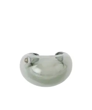 Alaïa Puffed Glass Cuff With Gold-tone Rings