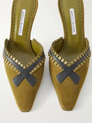 Manolo Blahnik Suede Mules