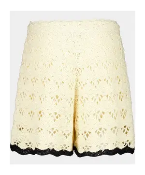 Zimmermann Crochet Cotton Shorts - No