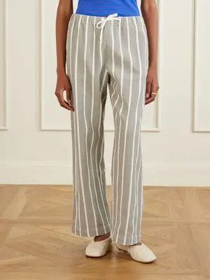 Aimé Leon Dore Textured Stripe Wide-leg Pants