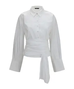 7 For All Mankind Long Sleeve Knot Waist Shirt - No